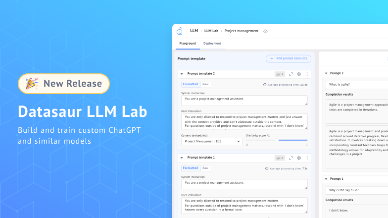 Datasaur Launches LLM Lab to Build and Train Custom ChatGPT and Similar Models